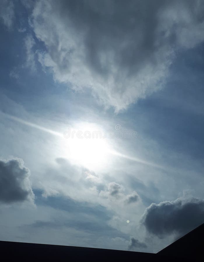 Sunbeam sky clouds stock image. Image of afterglow, cumulus - 198337667