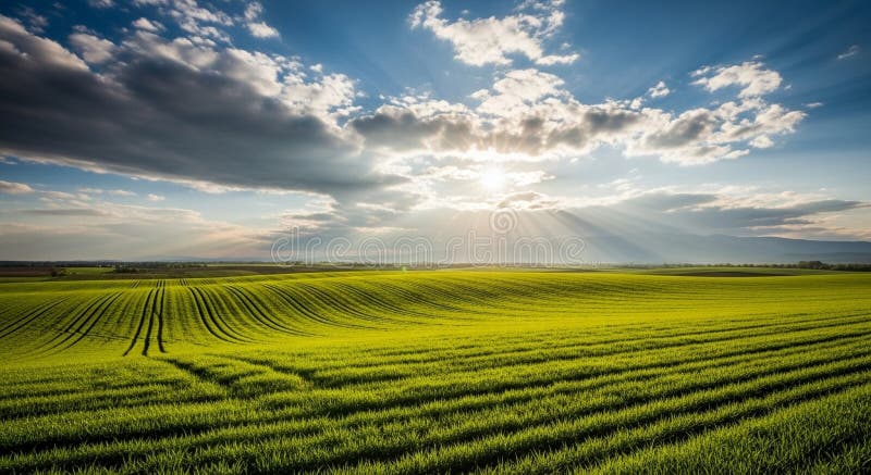 Rolling Green Agricultural Fields Stock Illustrations – 4,591 Rolling ...