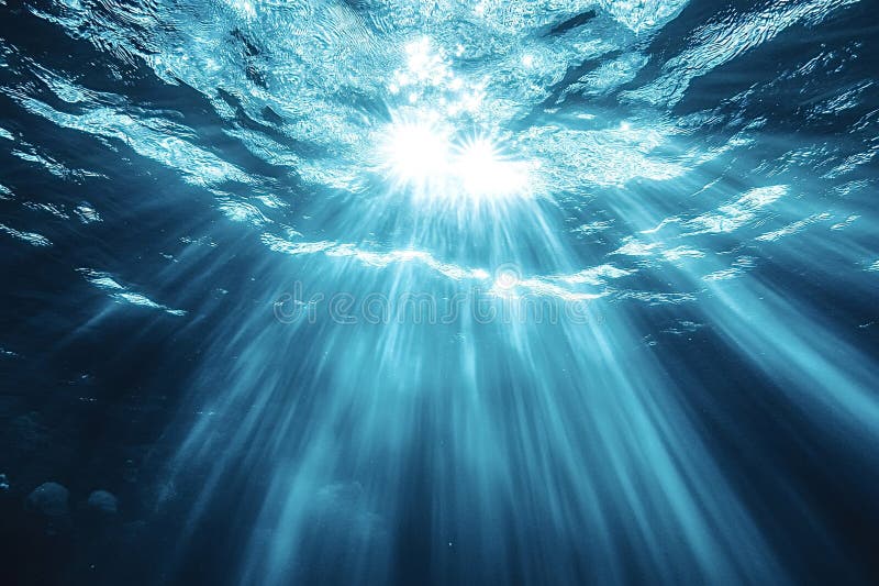 Sunbeams Filtering through Ocean Surface Creating Mesmerizing ...
