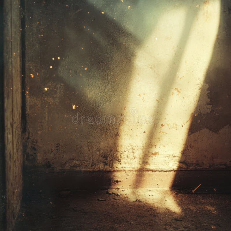 Sunbeams Illuminating a Dusty Corner with Flakes of Paint Stock ...