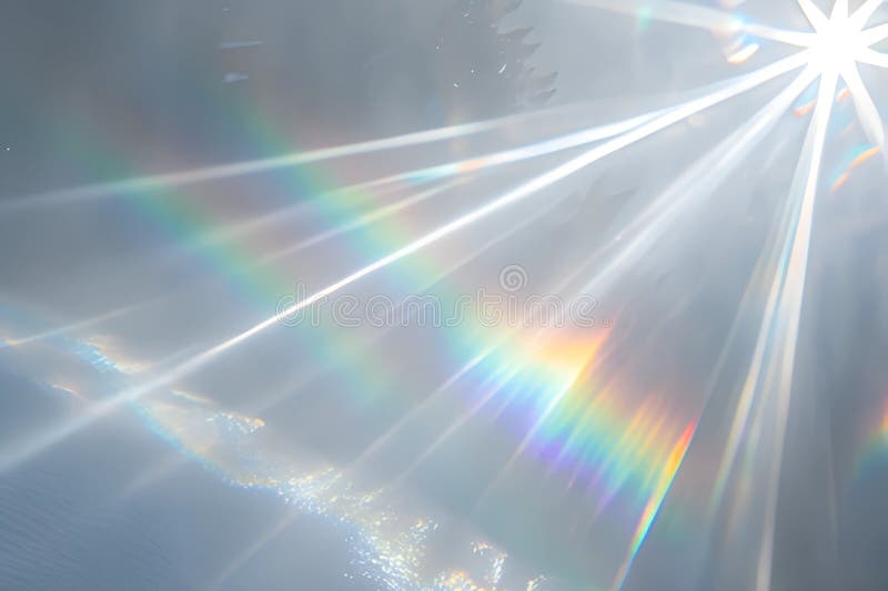 Sunbeams Rainbow Light Rays Refraction Prism Effect Glowing Abstract ...