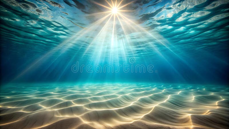 Sunbeams through the Silt: an Underwater Sand Seabed Illuminated by ...
