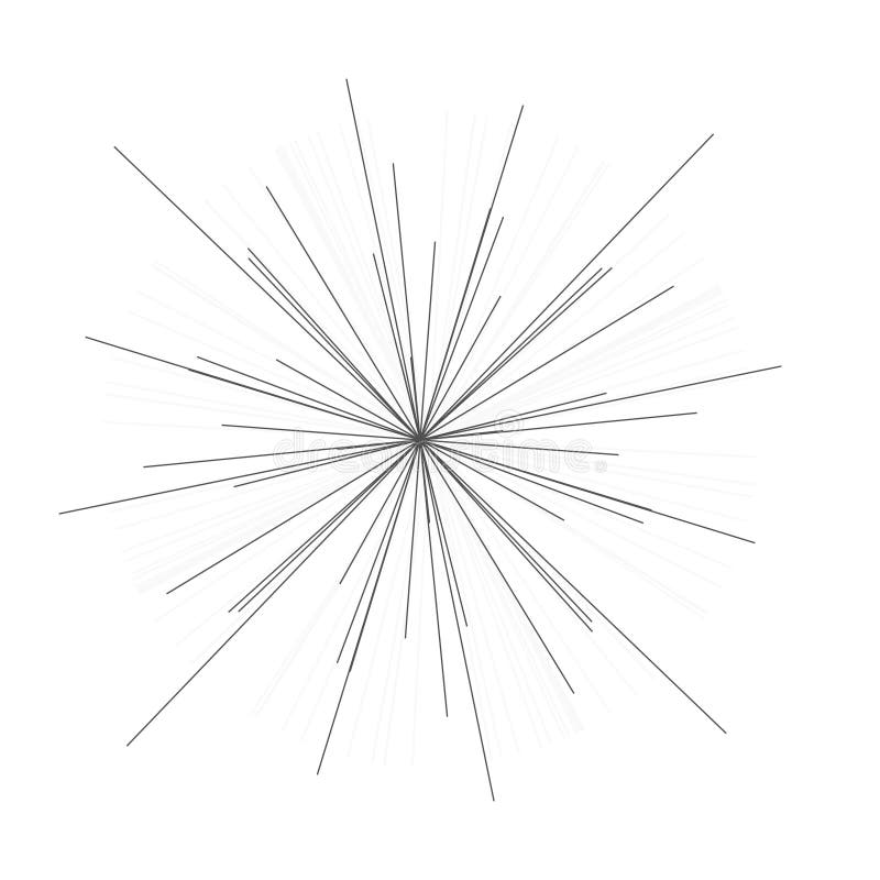 Sunbeams in Vintage Style Isolated on White Background Stock Vector ...