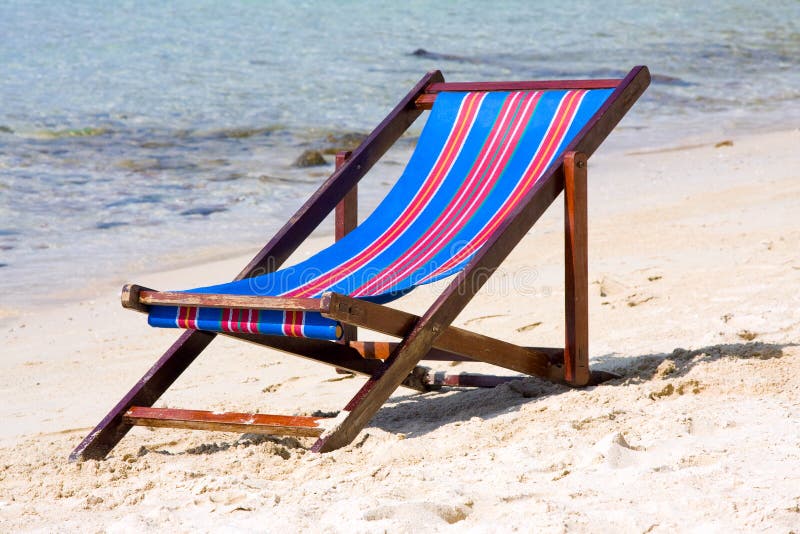 Sunbed on the beach stock image. Image of holiday, relax - 18875835