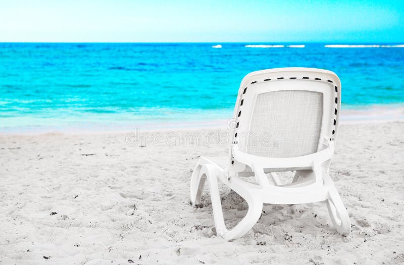 Sunbed on the beach stock photo. Image of cancun, sand - 47607096