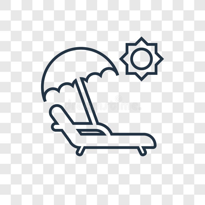 Sunbed Icon Vector Isolated on White Background, Logo Concept of Stock ...