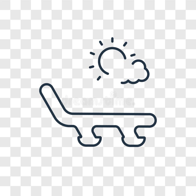 Sunbed Icon Vector Isolated on White Background, Logo Concept of Stock ...