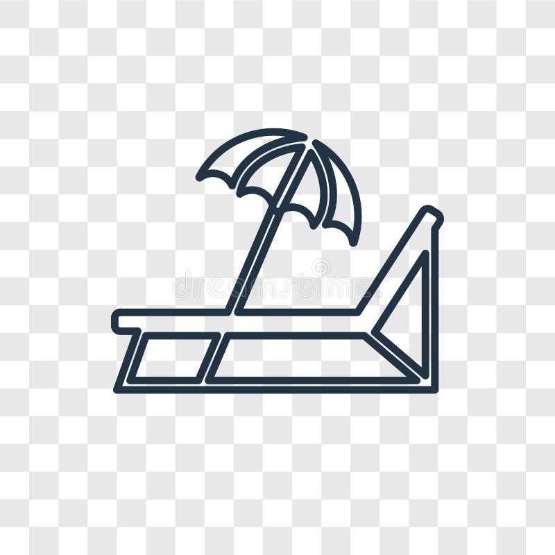 Sunbed Icon Vector Isolated on White Background, Logo Concept of Stock ...