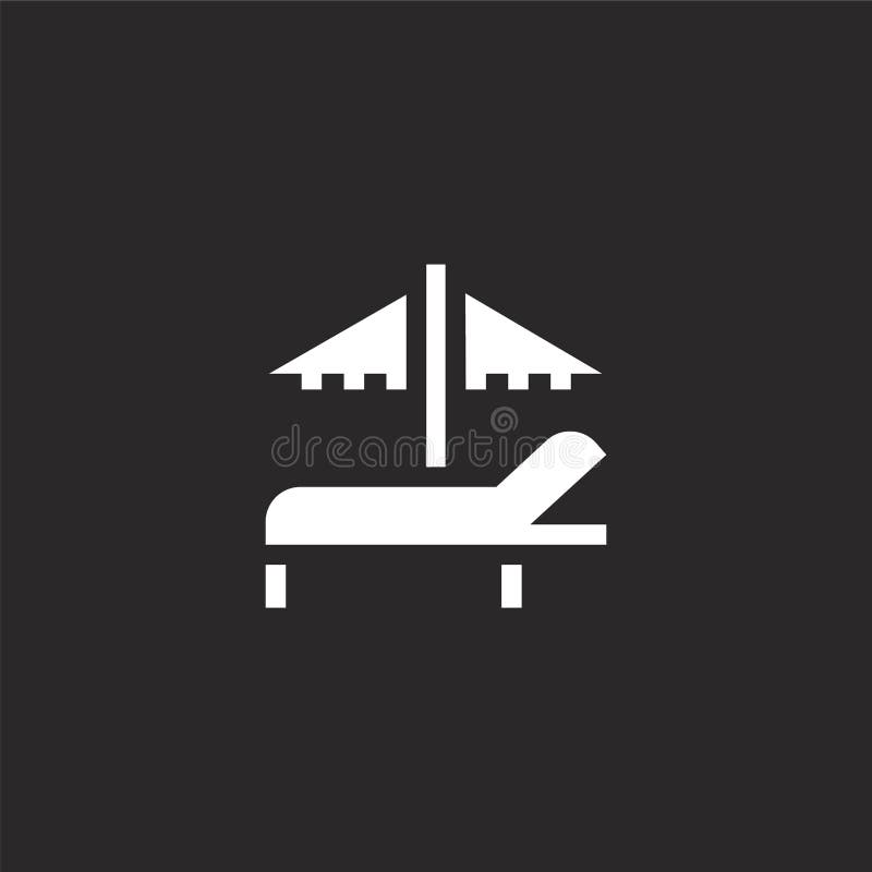 Sunbed Icon. Filled Sunbed Icon for Website Design and Mobile, App ...