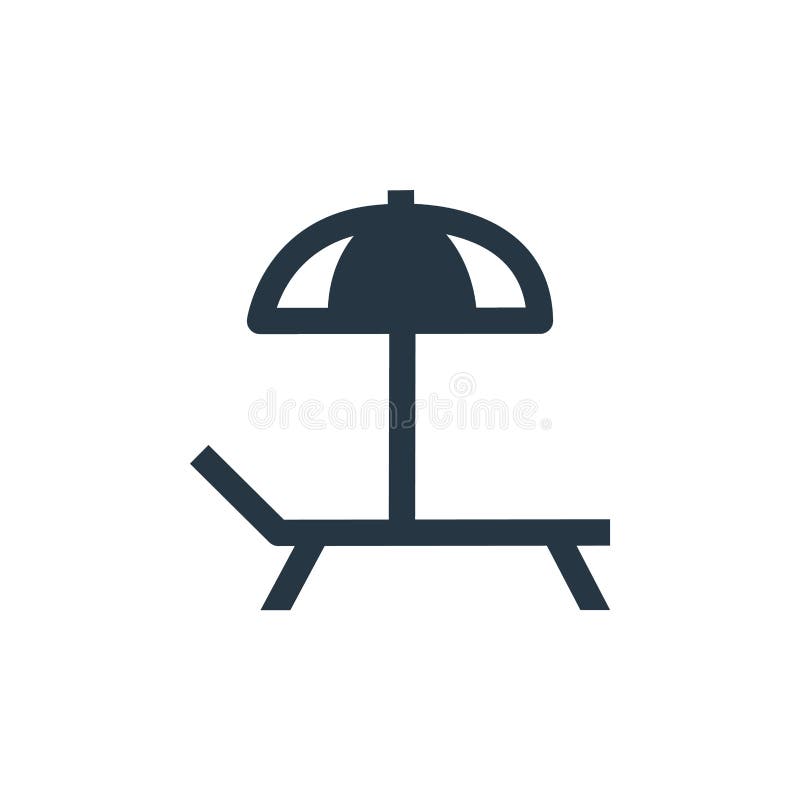 Sunbed Icon Vector from Travel Concept. Thin Line Illustration of ...