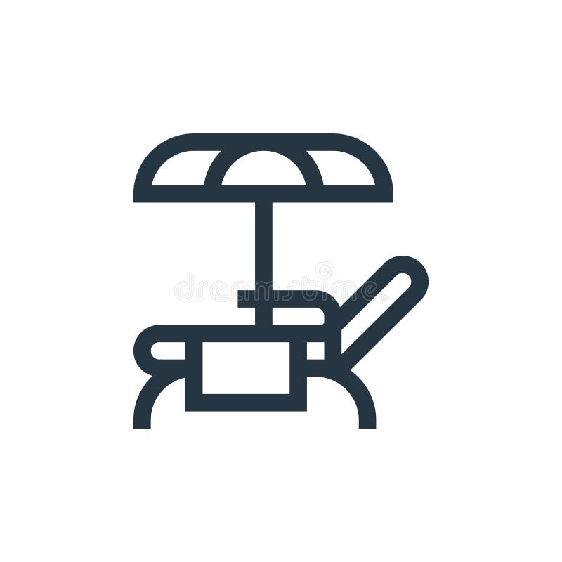 Sunbed Vector Icon. Sunbed Editable Stroke. Sunbed Linear Symbol for ...