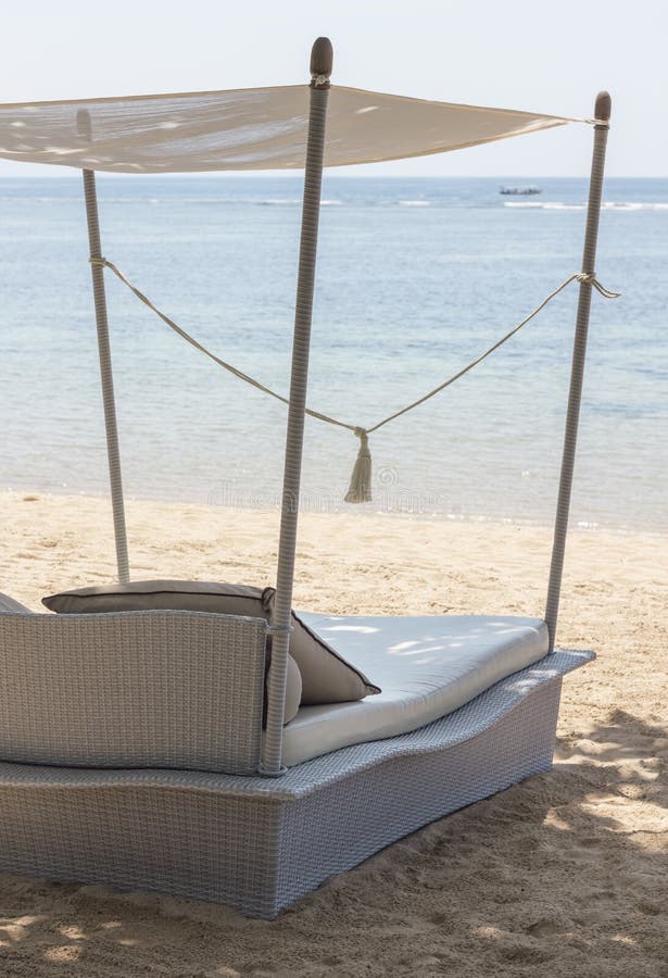 Sunbeds on beach stock image. Image of resort, shore - 56807957