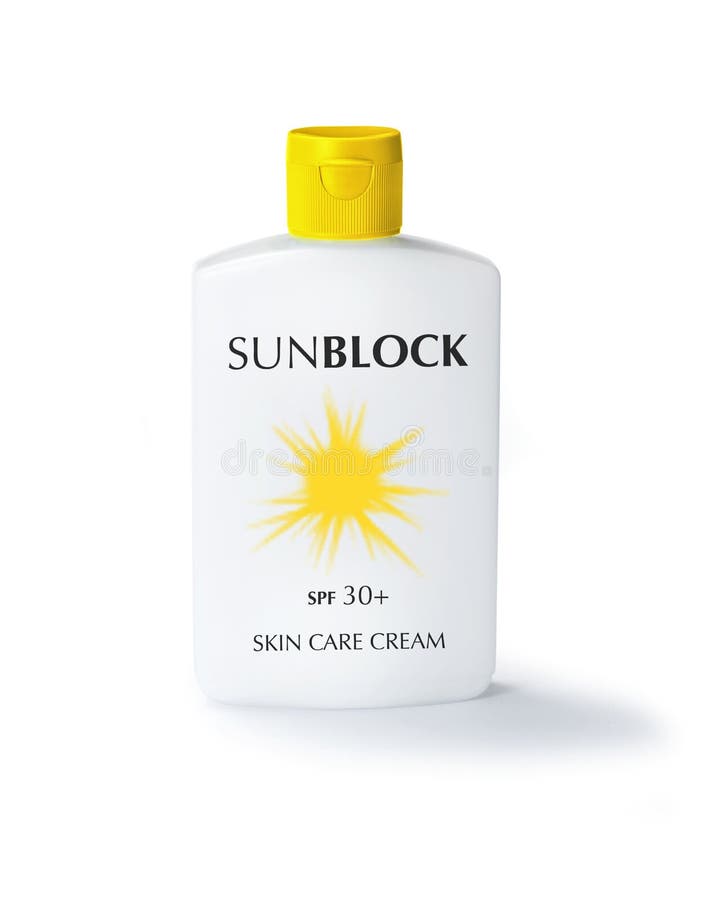 Sunblock Sunscreen Cream stock photo. Image of product - 7519872