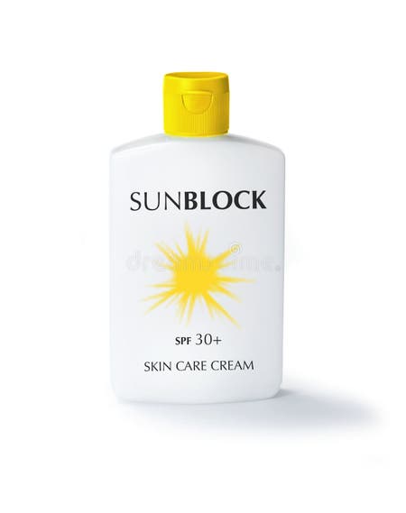 Sunblock Sunscreen Cream stock photo. Image of product - 7519872