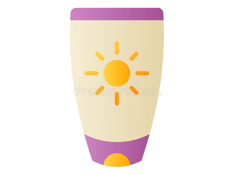 Sunblock Sunscreen Single Isolated Icon with Smooth Style Stock Vector ...