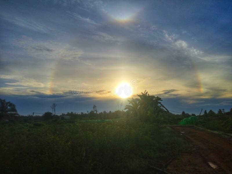 Sunbow in the morning stock image. Image of rises, morning - 315686149