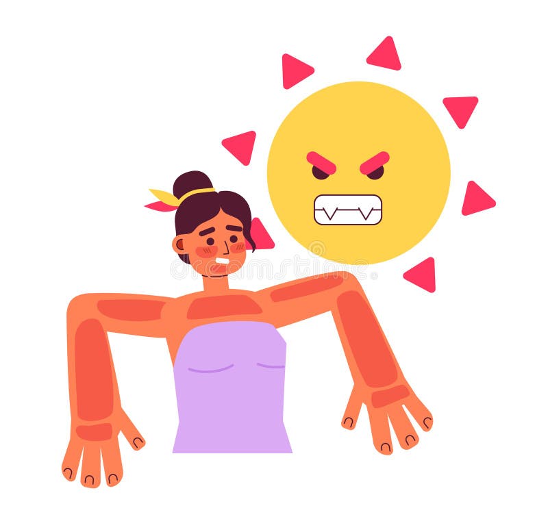 Cartoon Sunburned Stock Illustrations 78 Cartoon Sunburned Stock