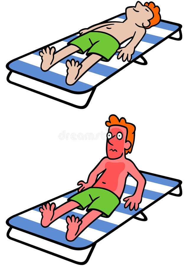Sunburn Victim Stock Vector Illustration Of Medical 18616263