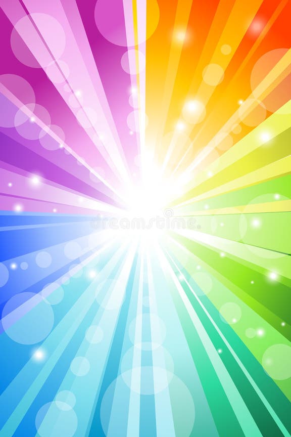 Bright Colorful Background Sunburst Rainbow Stock Illustrations – 990 ...