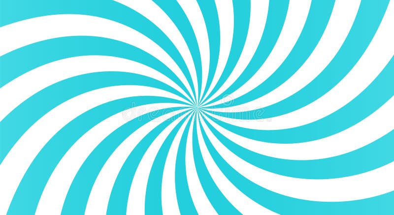 Sunburst Background with Turquoise Ray. Spiral Curved Rotating ...