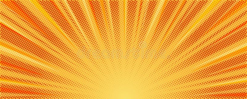 Sunburst Background Vector Illustration. Yellow Sunny Rays. Retro Star ...