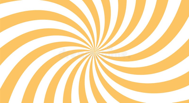 Sunburst Background with Yellow Ray. Spiral Curved Rotating Background ...