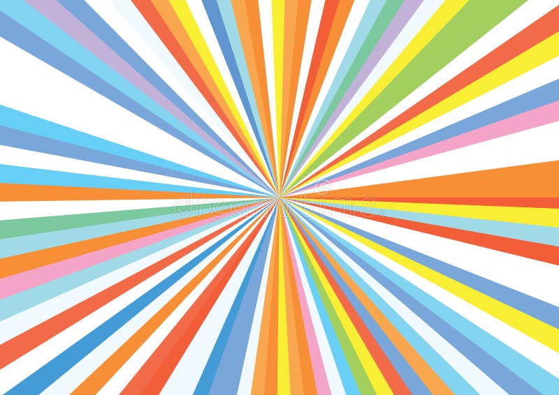 Sunburst Band Ray Colorful Rainbow Background Pattern Vektor ...