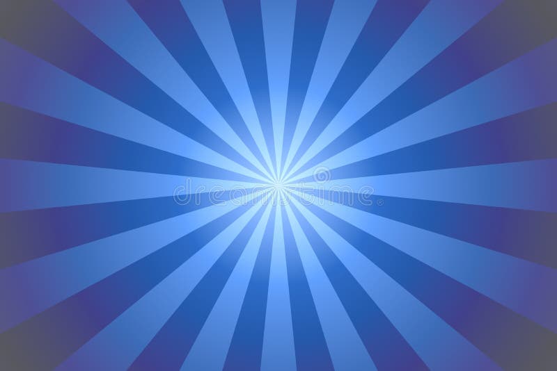 Sunburst Background with Blue Rays Stock Illustration - Illustration of ...