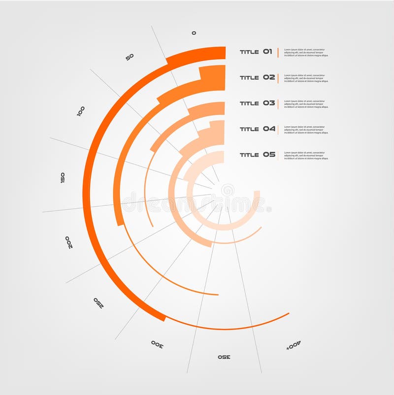 Sunburst Chart Color Infographics Step by Step in a Series of Circle ...