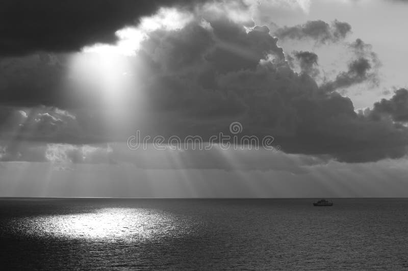 Sunburst clouds stock image. Image of mystery, shining - 31906195
