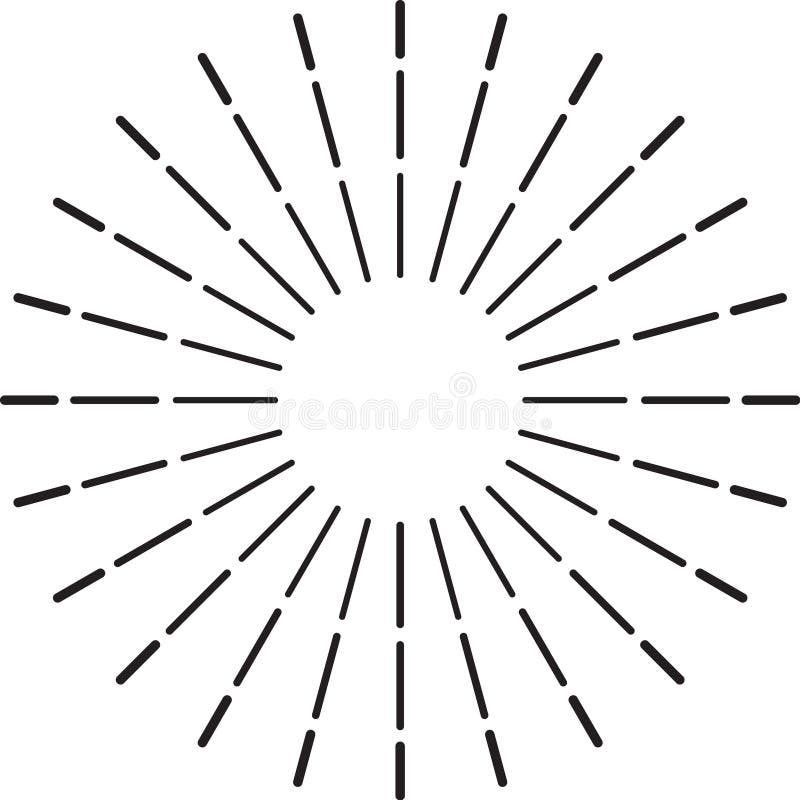 Sunburst Design Radiating Lines Outwards from a Central Point, Creating ...