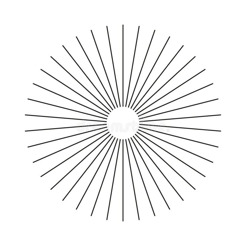 Sunburst Element. Starburst Radial Stripes. Ray, Beam. Radial Circle ...