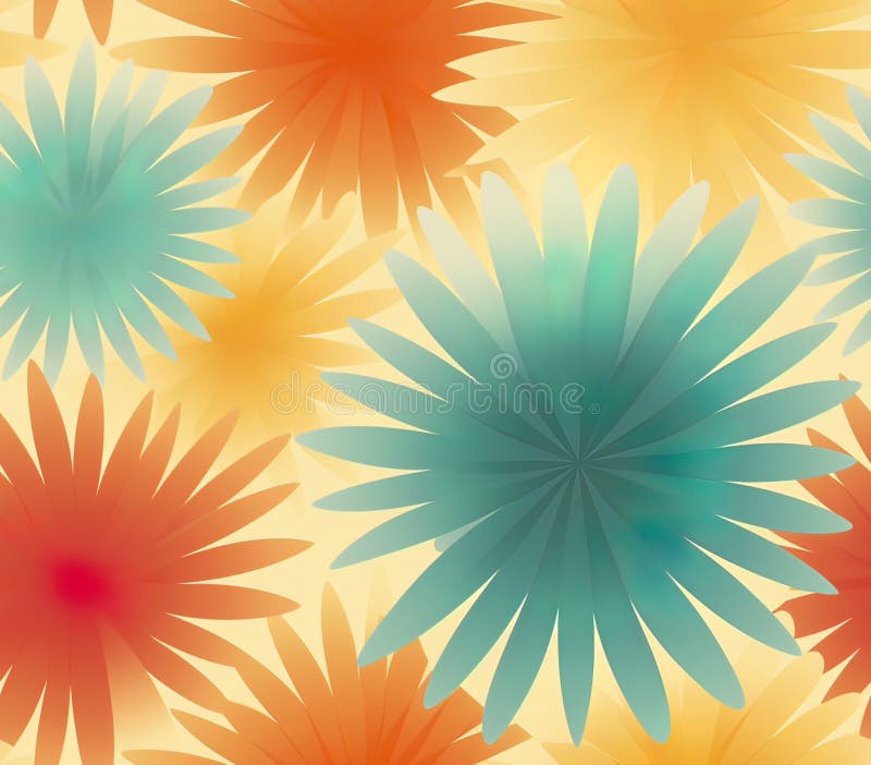 Sunburst, Fabric Pattern, Seamless Pattern. Stock Illustration ...