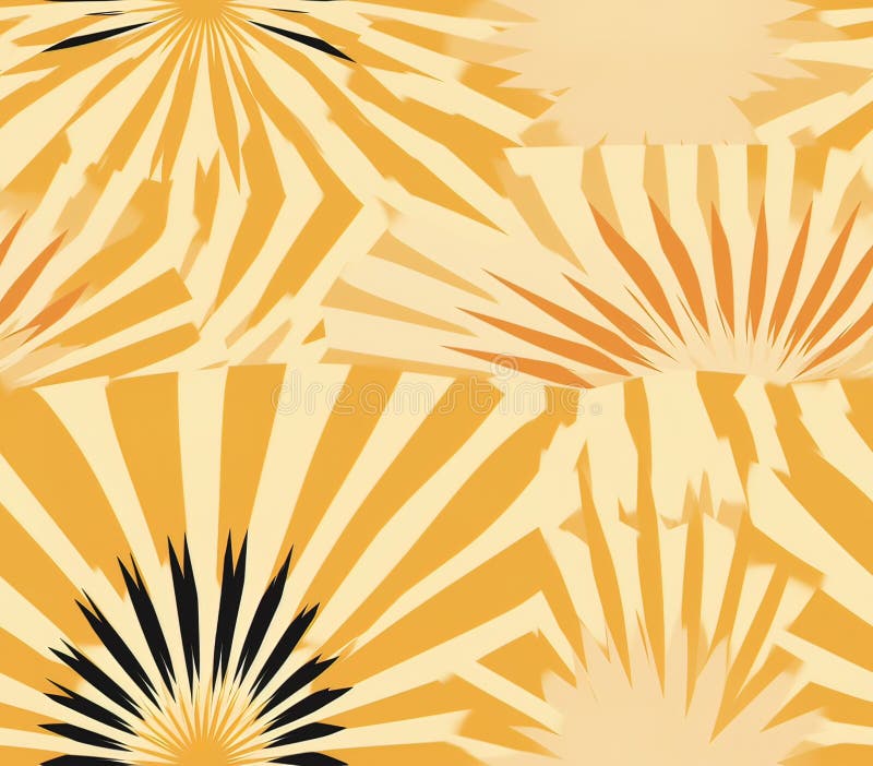Sunburst, Fabric Pattern, Seamless Pattern. Stock Illustration ...