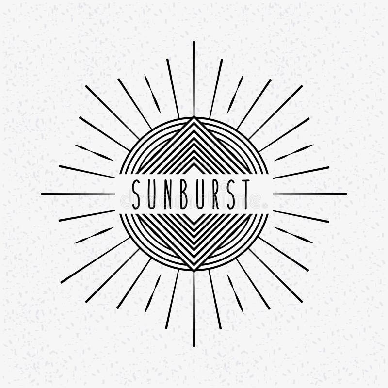 Sunburst frame design stock illustration. Illustration of light - 70786951