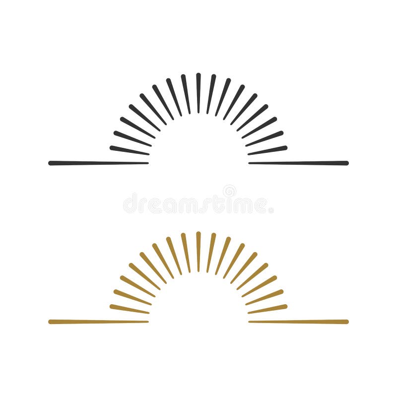 Sunburst Line Logo Template Illustration Design. Vector EPS 10 Stock ...