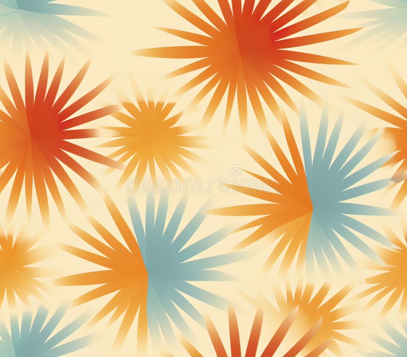 Sunburst, Fabric Pattern, Seamless Pattern. Stock Illustration ...