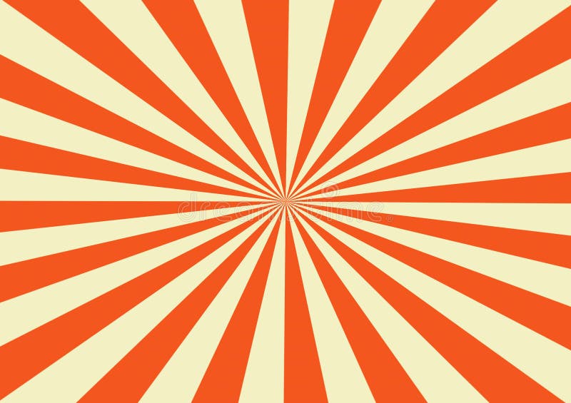 Sunburst Pattern Background, Orange Color, Burst Illustration Template ...