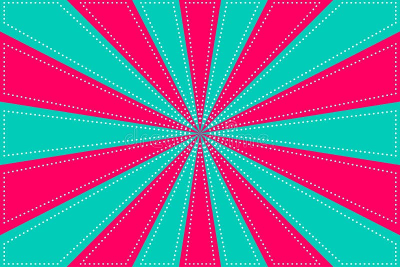Pink And Green Sunburst Pattern Background Stock Vector Illustration