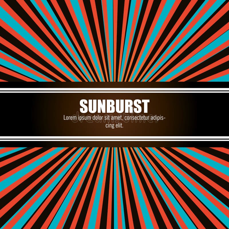 Sunburst pattern design stock illustration. Illustration of colors ...
