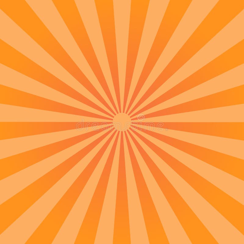 Sunburst Pattern. Abstract Radial Bright Sun Burst Background. Orange ...
