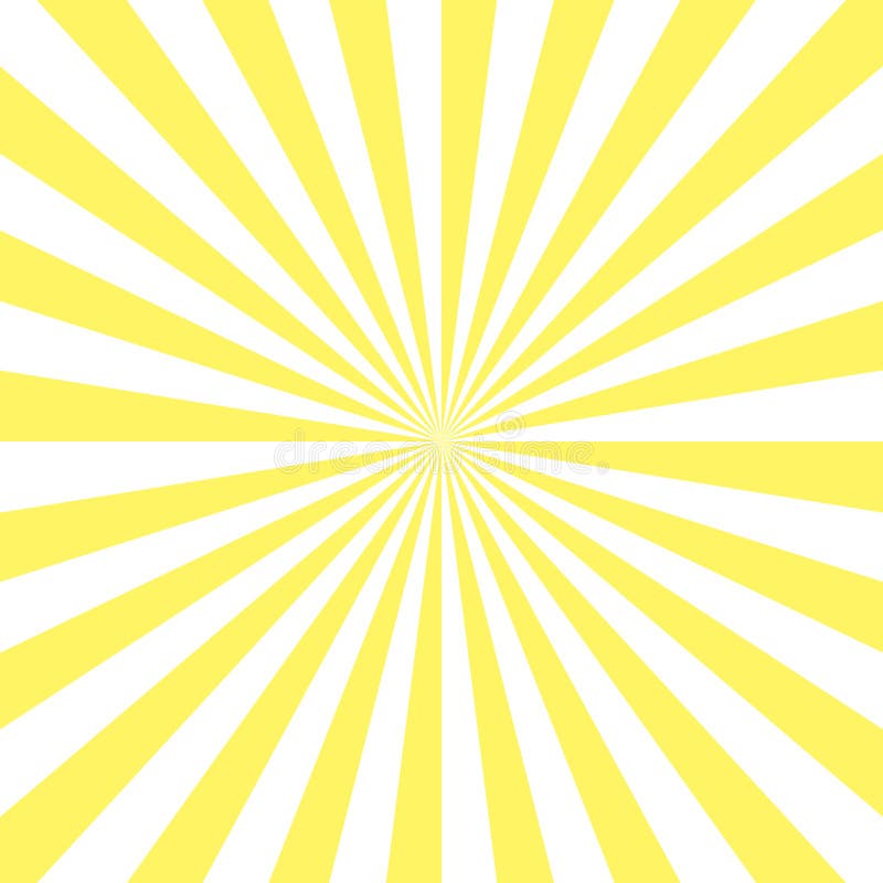 Sunburst Pattern Sunrise Background Yellow Retro Round Lines Vector