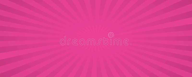 Sunburst Pink Background. Cartoon Radial Light Backdrop. Retro Comic ...