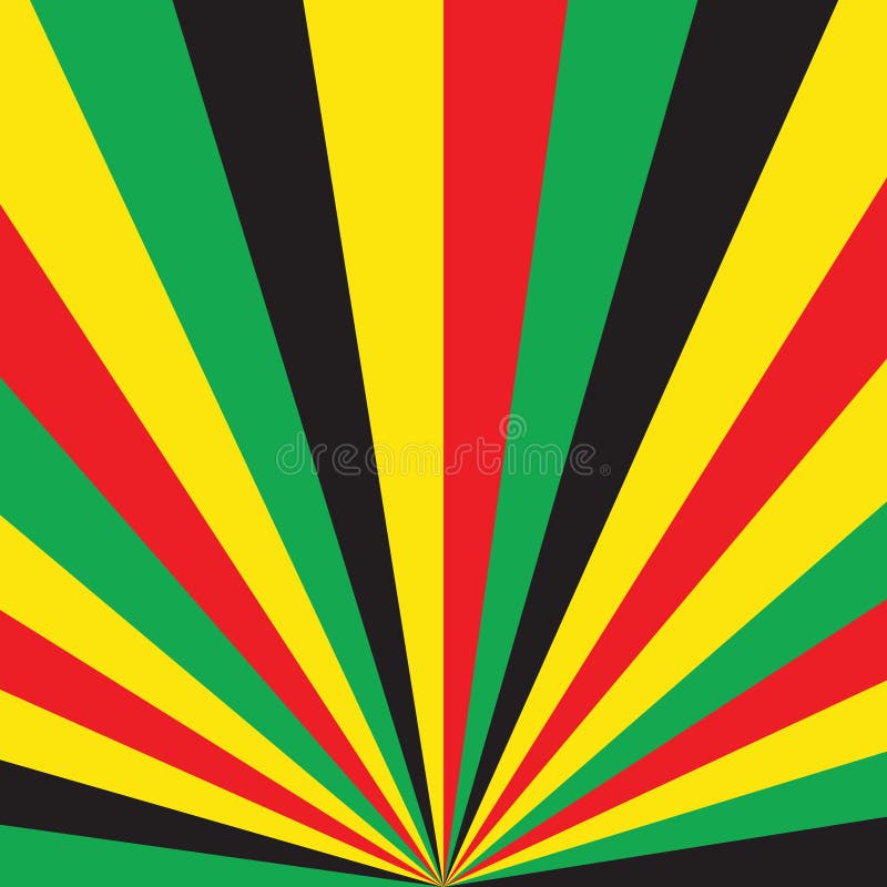 Colored Sunburst Ray Pattern With Red Green Yellow Diagonal Line