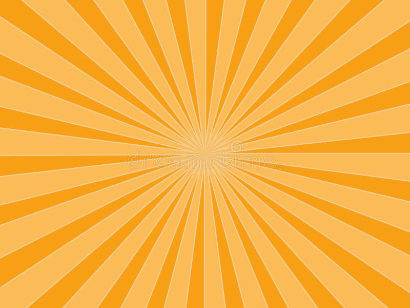 Sunburst Rays Orange Background. Sunbeam Star Burst Stock Vector ...