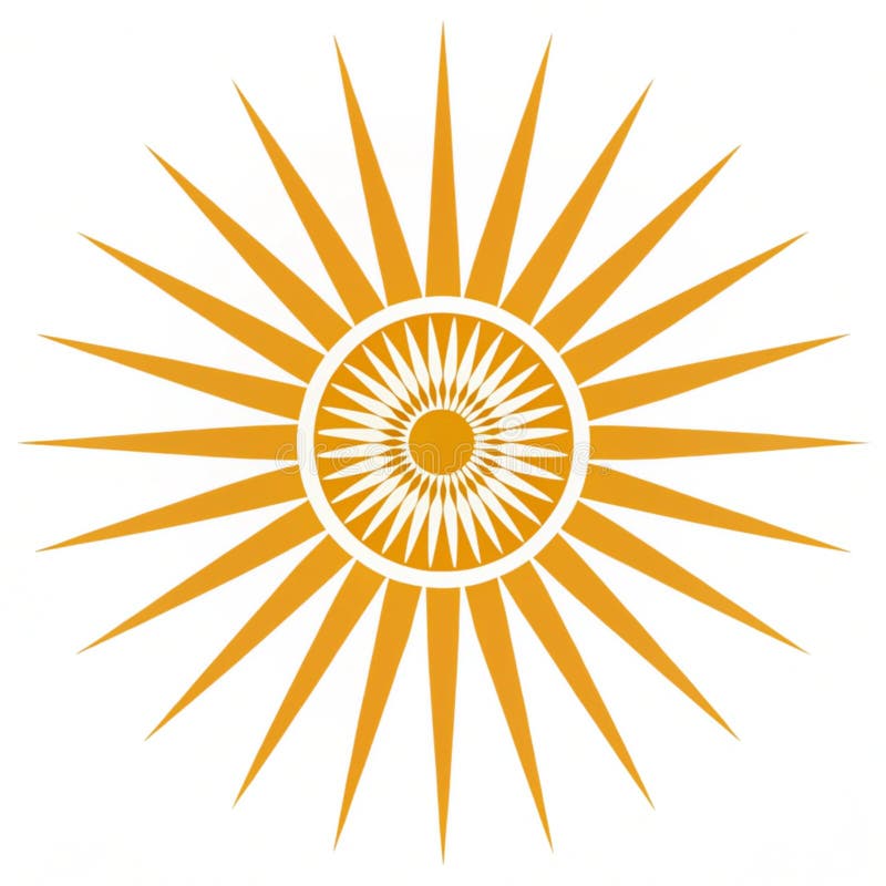 Sunburst Rays Vector Symbol Isolated on White Background Stock ...