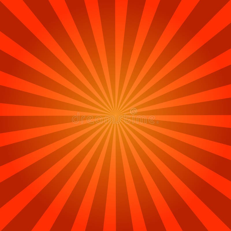 Sunburst Retro Red in Vintage Style. Vector Illustration Stock ...