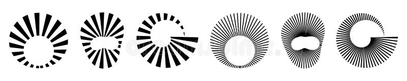 Sunburst Set in Various Winged Forms, Retro Bursting Sun Rays, Radial ...