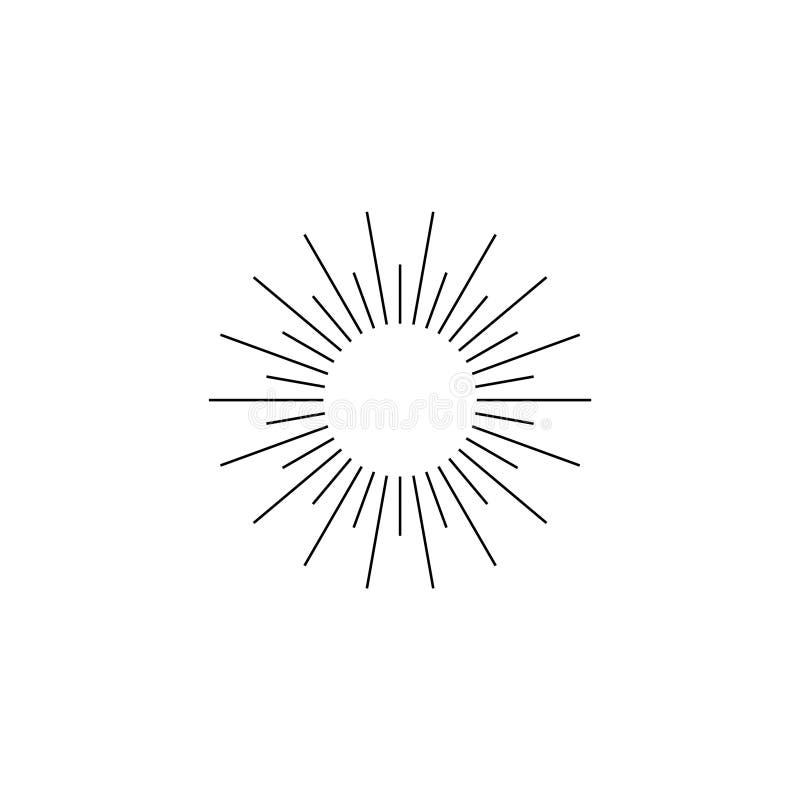 Sunburst. Star, Firework Explosion, Logo, Emblem, Tag. Web Banner ...