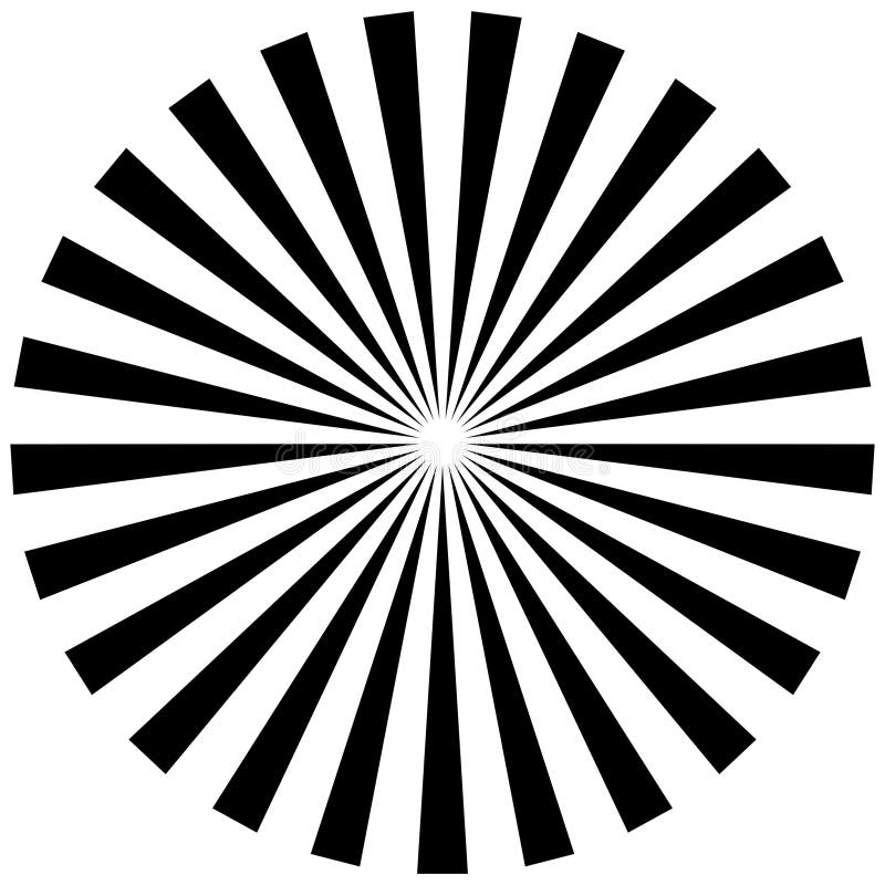 Sunburst Starburst Rays, Radial Beams Circle Design Element Stock ...